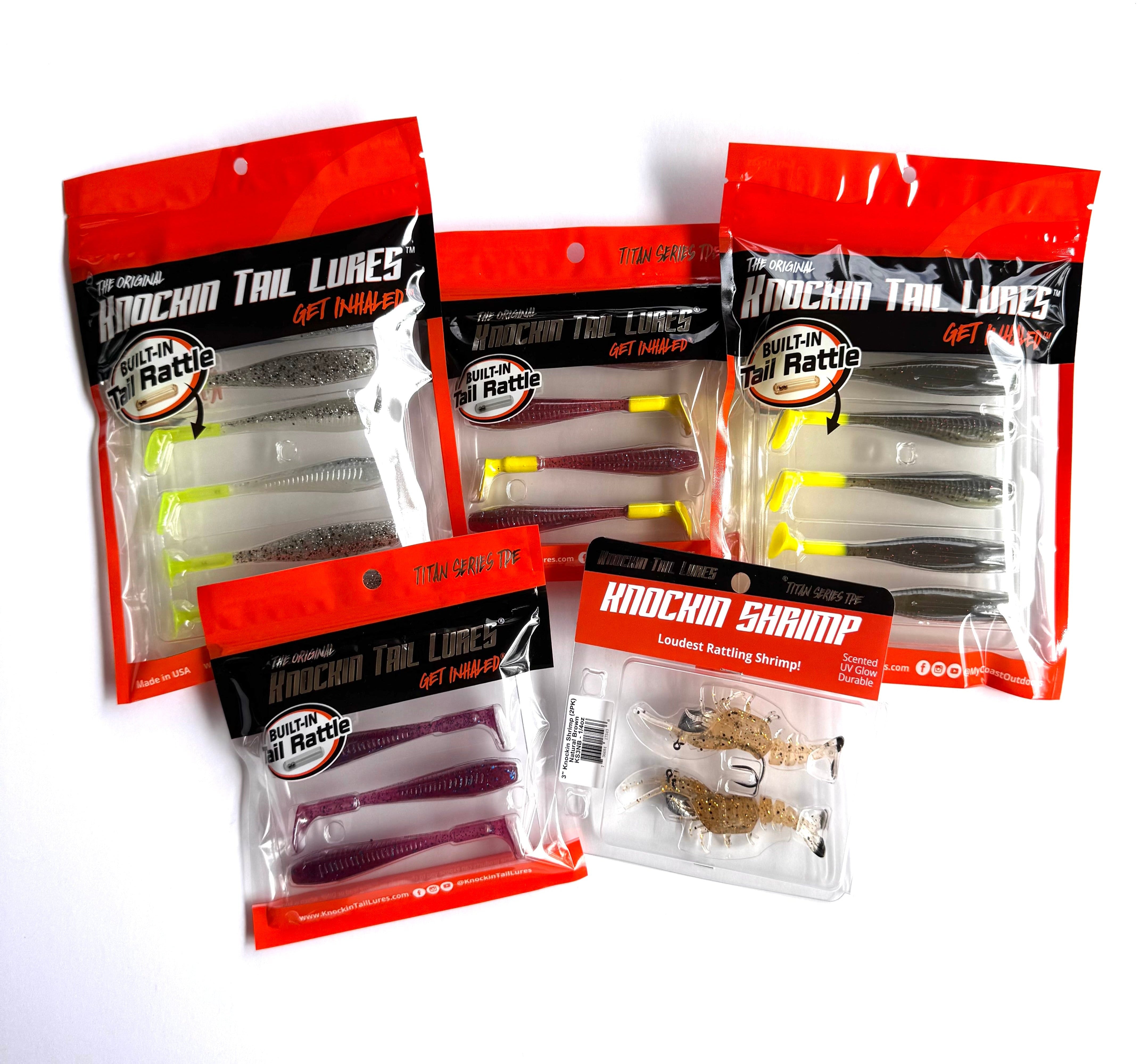 Top Sellers Knockin Tail Lures Bundle. Built-In Tail Rattle. Freshwater ...